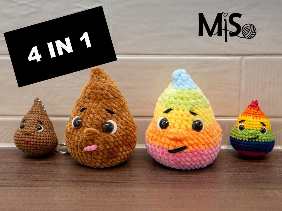 Mr.pooper Crochet Pattern 4in1 - Keychain, Pride, Unicorn - Etsy