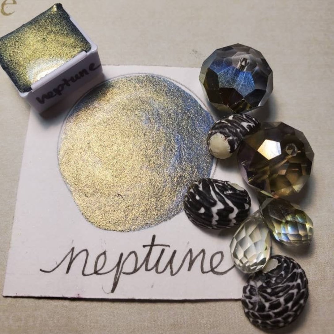Neptune, Metallic, Shimmering, Handmade Watercolor Paint. - Etsy