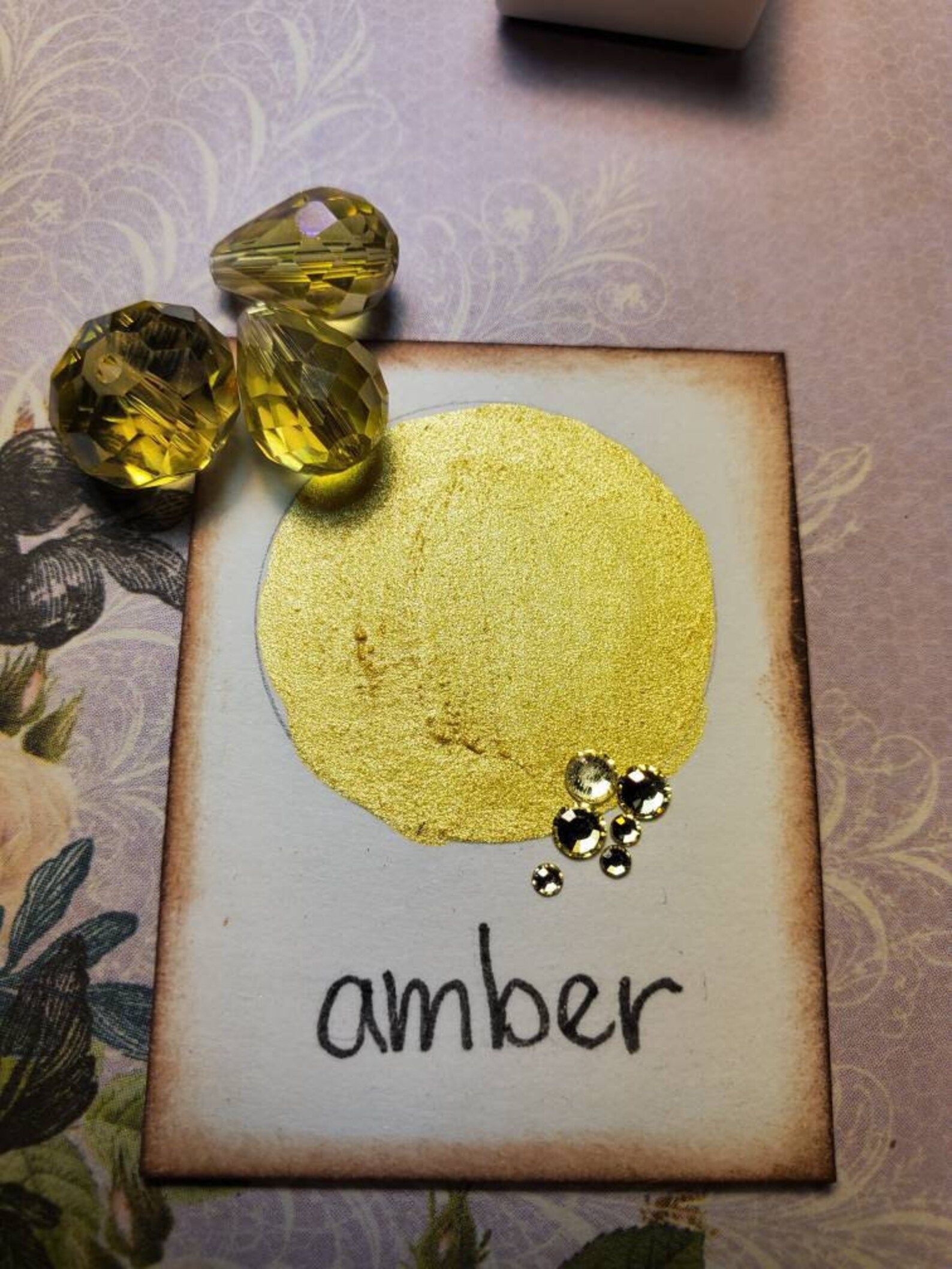 Amber Metallic Shimmering Handmade Watercolor Paint for - Etsy