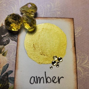 Amber, Metallic, Shimmering, Handmade Watercolor Paint. - Etsy
