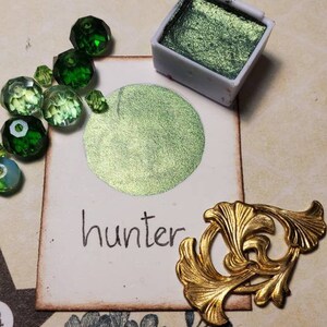 Hunter Metallic Shimmering Handmade Watercolor Paint for - Etsy