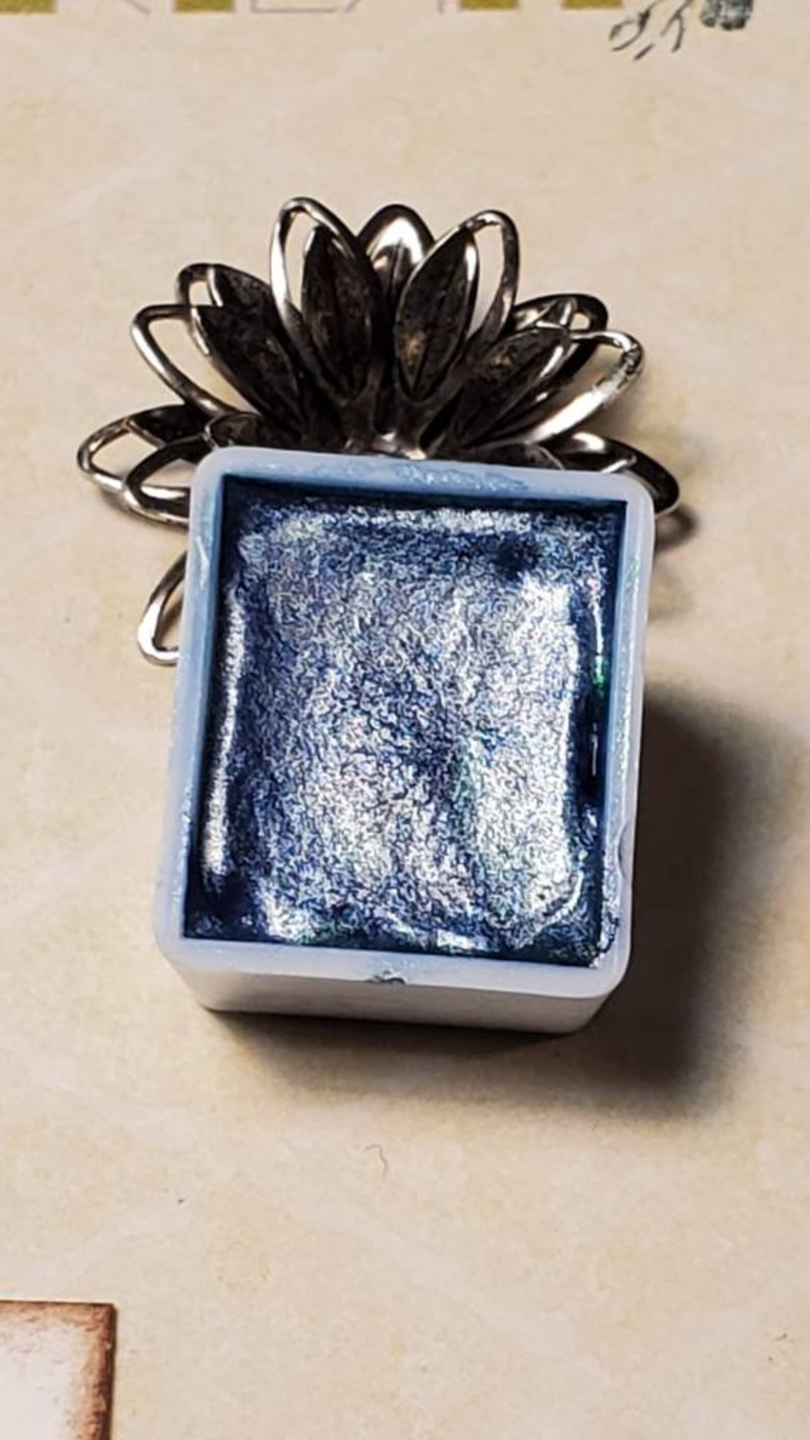 Golden Indigo Metallic Shimmering Handmade Watercolor Paint | Etsy