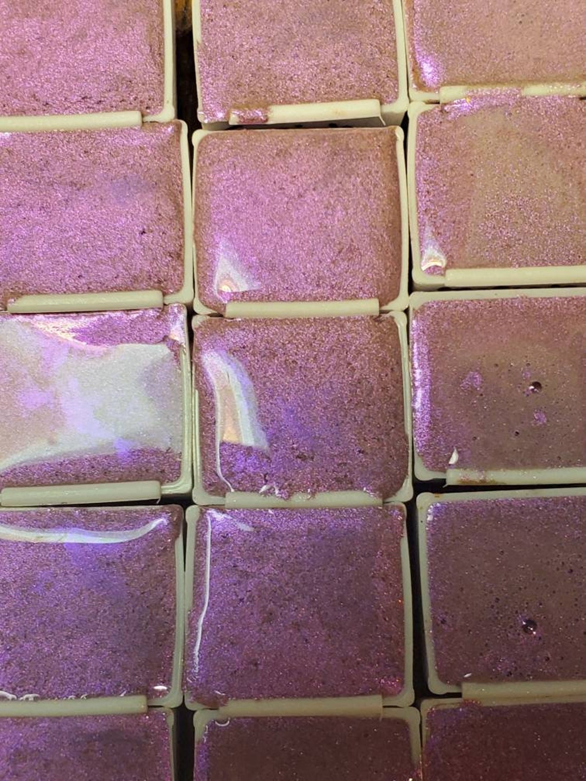 English Lavender Metallic Shimmering Handmade Watercolor | Etsy