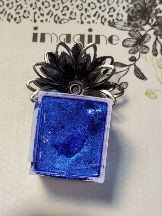 Violet Blue, Metallic, Shimmering, Handmade Watercolor Paint for ...