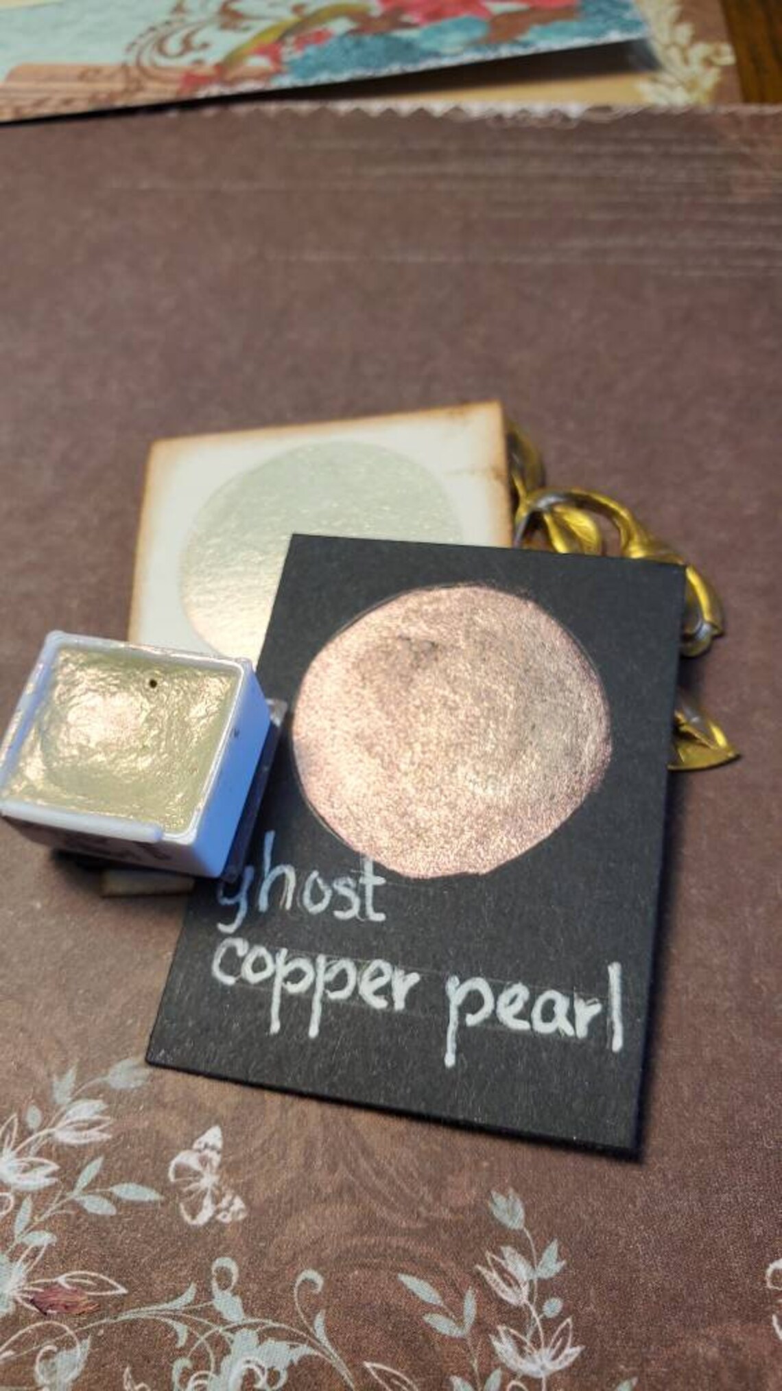 Ghost Copper Pearl, Metallic, Shimmering, Handmade Watercolor Paint for ...
