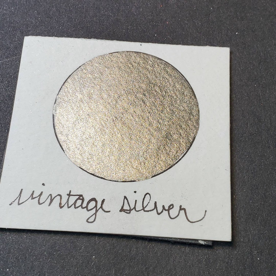 Vintage Silver, Metallic, Shimmering, Handmade Watercolor Paint for ...