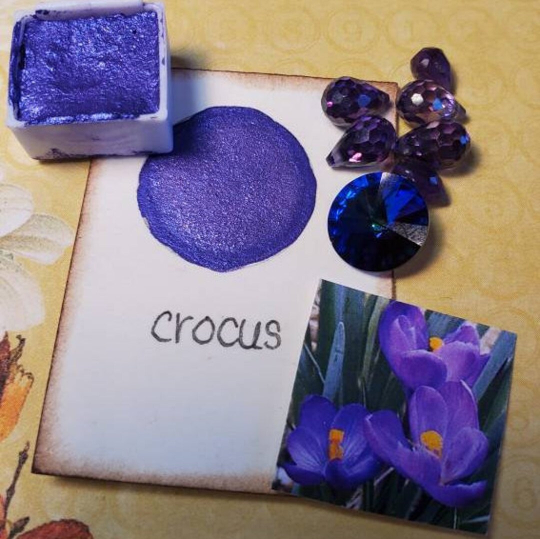 Crocus Metallic Shimmering Handmade Watercolor Paint for - Etsy