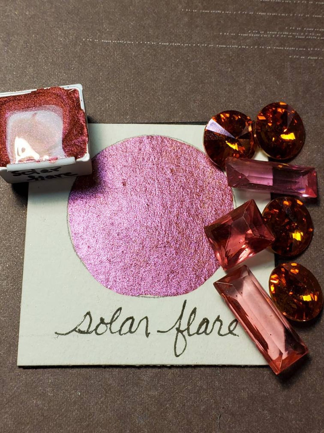 Solar Flare Watercolor Paint, Shimmering Metallic Handmade Pigment - Etsy