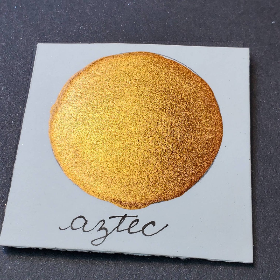 Aztec Red Gold Shimmering Watercolor Paint - Etsy
