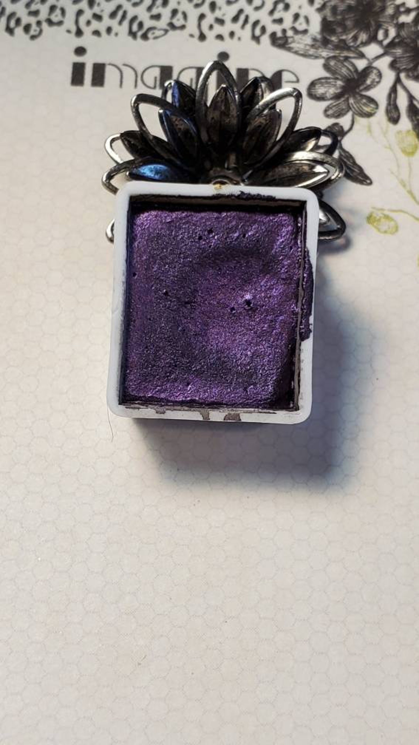 Deep Plum Metallic Shimmering Handmade Watercolor Paint for | Etsy