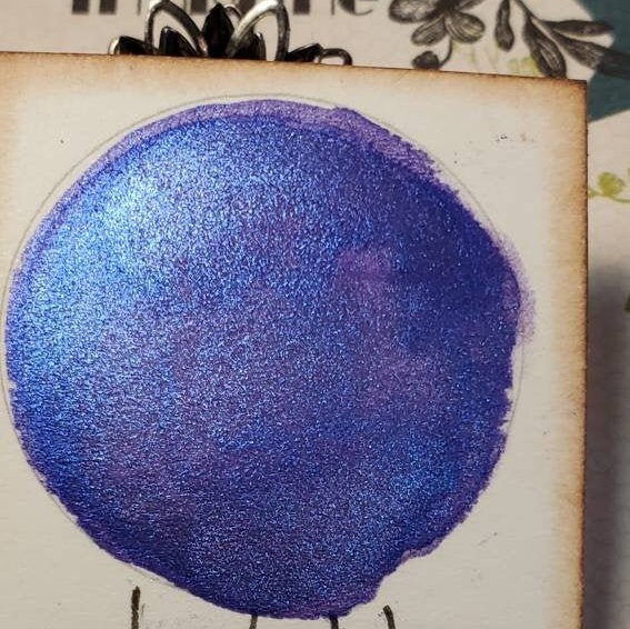 Violet Blue, Metallic, Shimmering, Handmade Watercolor Paint for ...