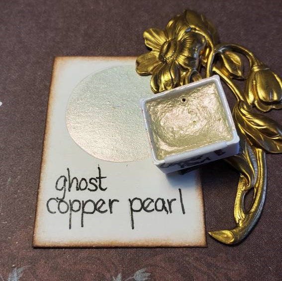 Ghost Copper Pearl, Metallic, Shimmering, Handmade Watercolor Paint for ...