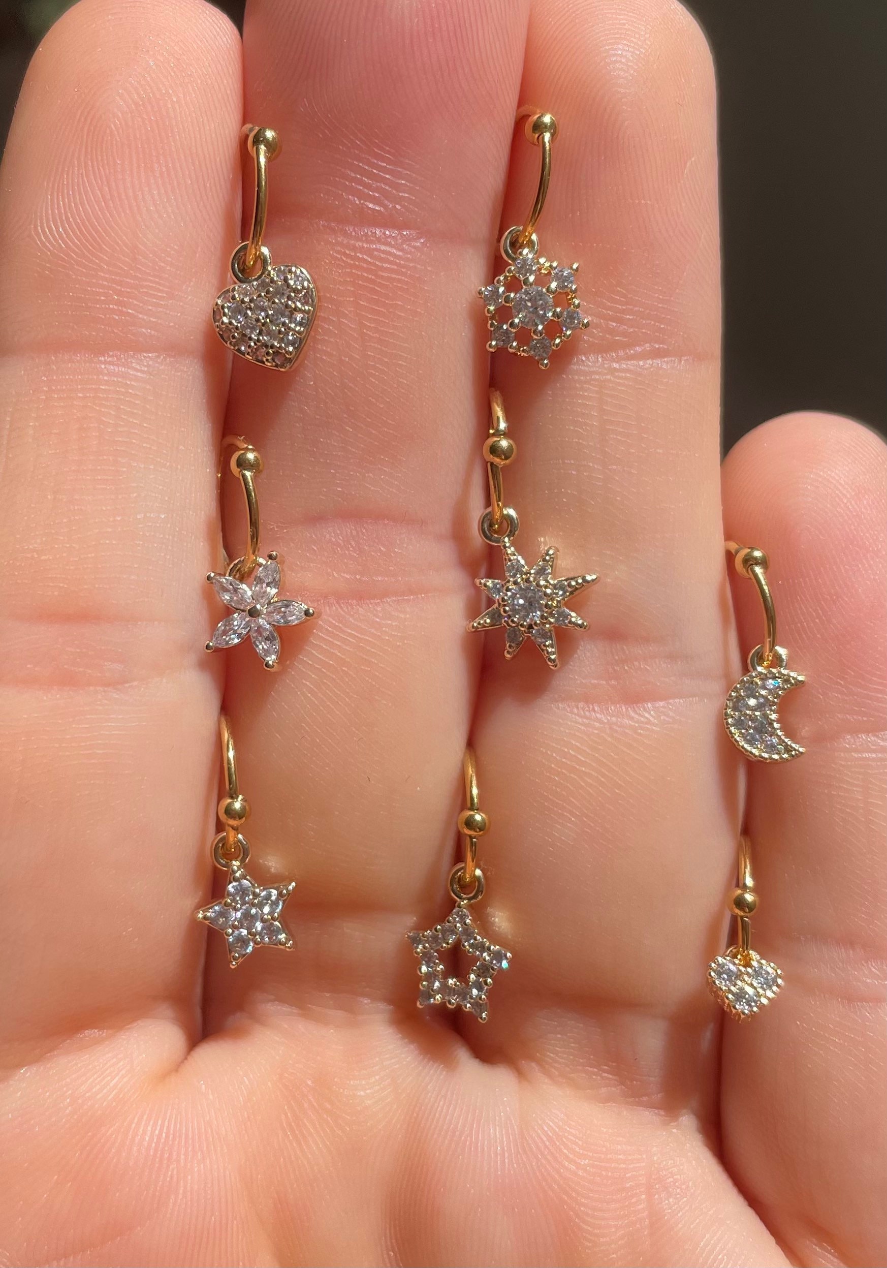 20g Cartilage Hoops - Hypoallergenic Jewelry - Cz Dangle Helix Piercing ...