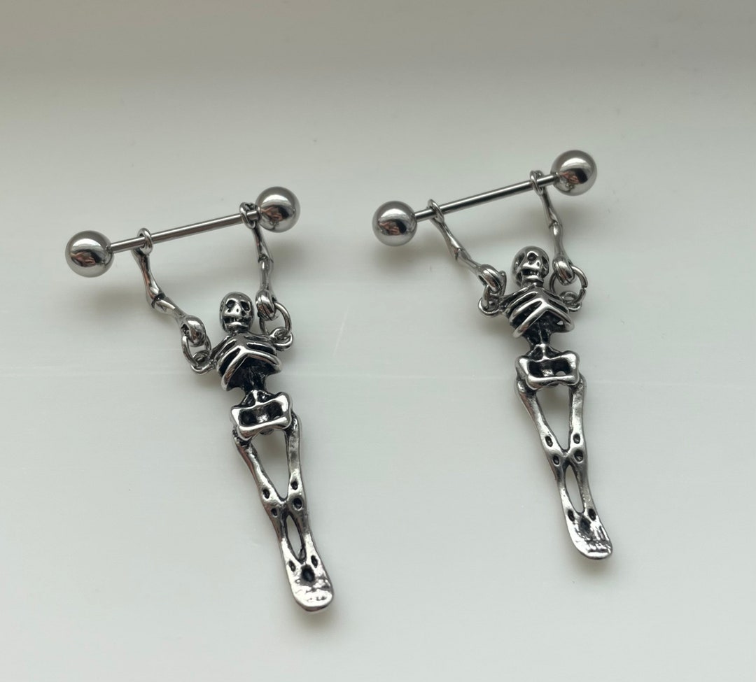Skeleton Nipple Piercing / Skull Body Jewelry - Etsy