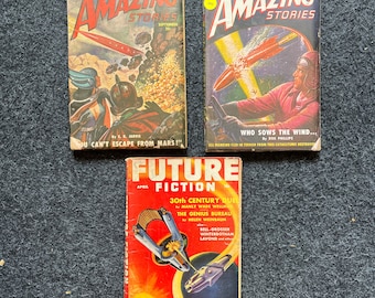 Original 1950s Pulp Science Fiction Space Adventures Novels, Space ...