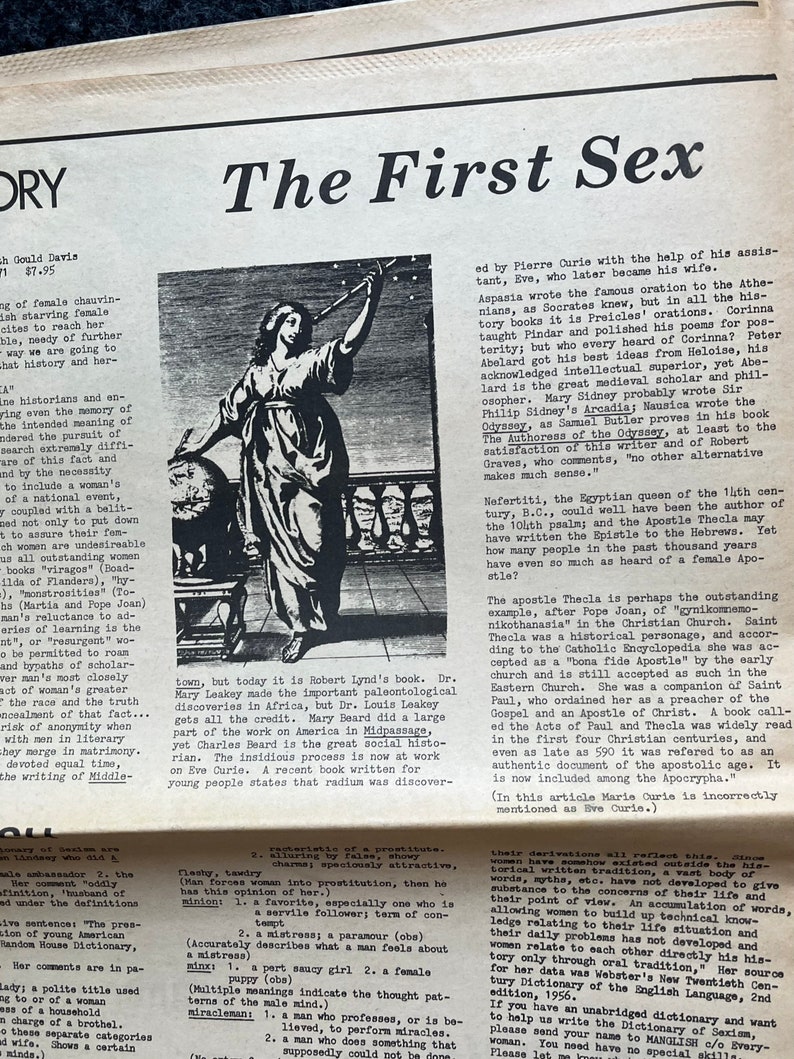 Vintage 1970s Feminist Newspaper Everywoman 2nd Wave - Etsy