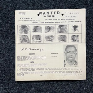 1950s FBI Wanted Poster, Vintage Serial Killer Memorabilia, Police Law ...