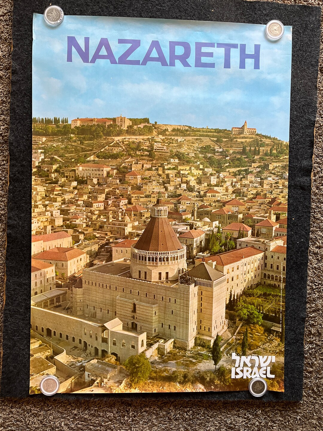 Vintage 1980s Nazareth Israel Travel Poster - Vintage Advertising ...