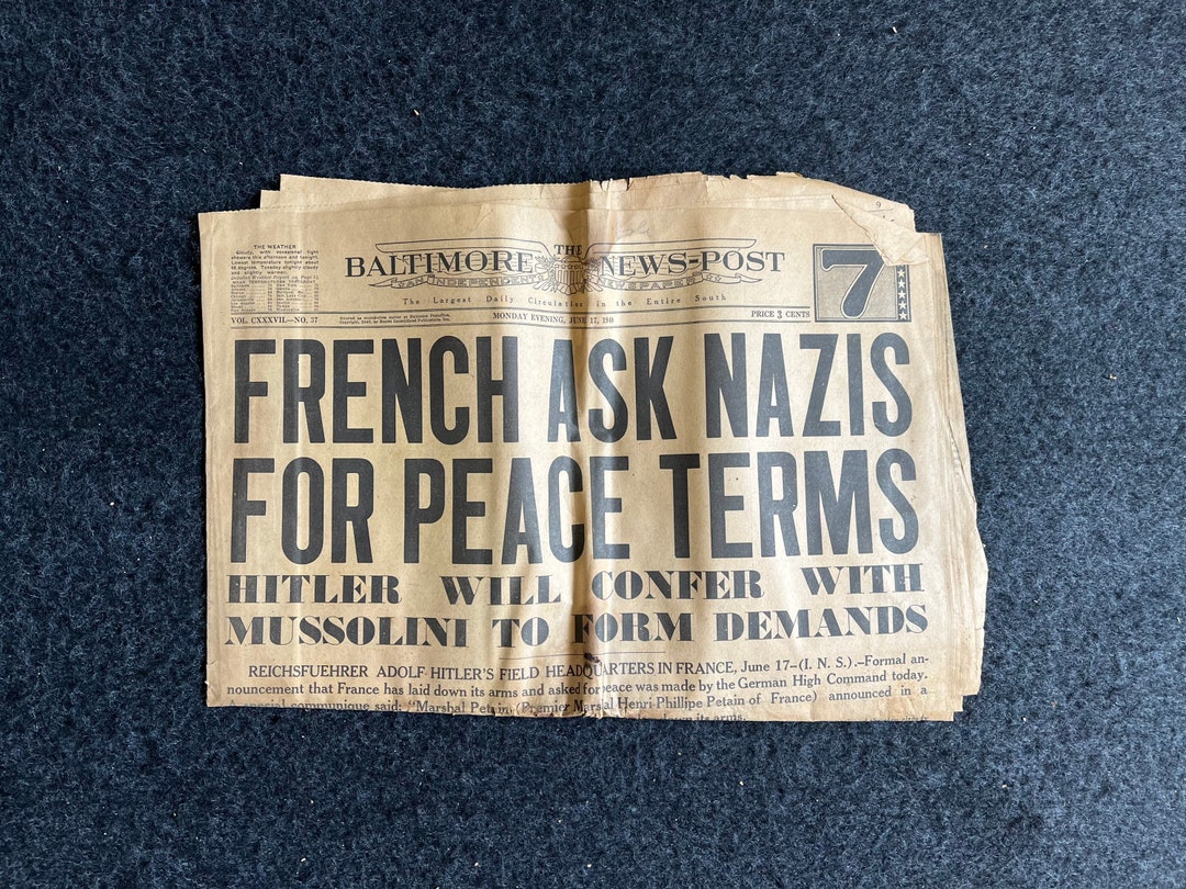 1940 WW2 French Surrender to Germany - Paris Falls World War 2 ...