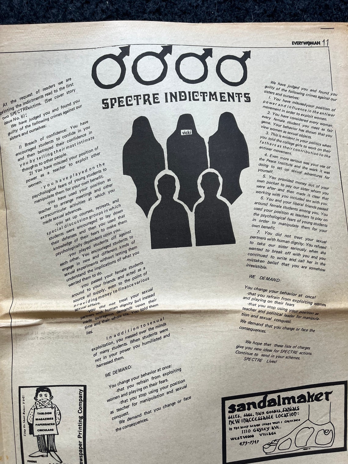 Vintage 1970s Feminist Newspaper, Everywoman 2nd Wave Feminism, LGBTR ...