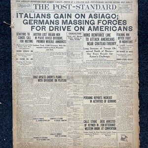 WW1 Mystery Military Newspaper, Vintage World War One Memorabilia ...