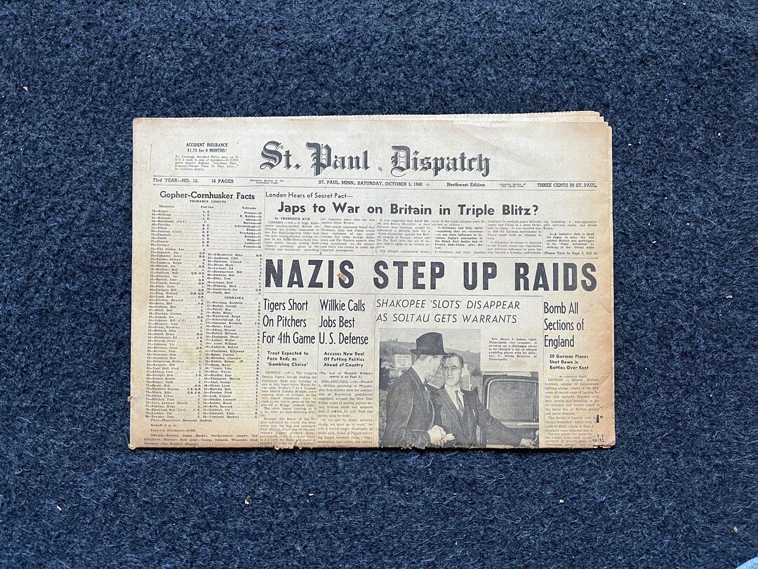 1940 Battle of Britain - Luftwaffe Bombing of London, Vintage WW2 Gifts ...
