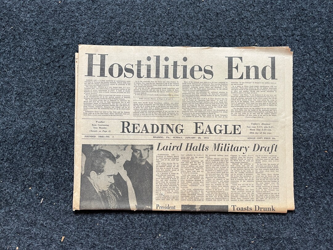 1973 End of Vietnam War - Nixon Ends War in Vietnam, Original Vintage ...