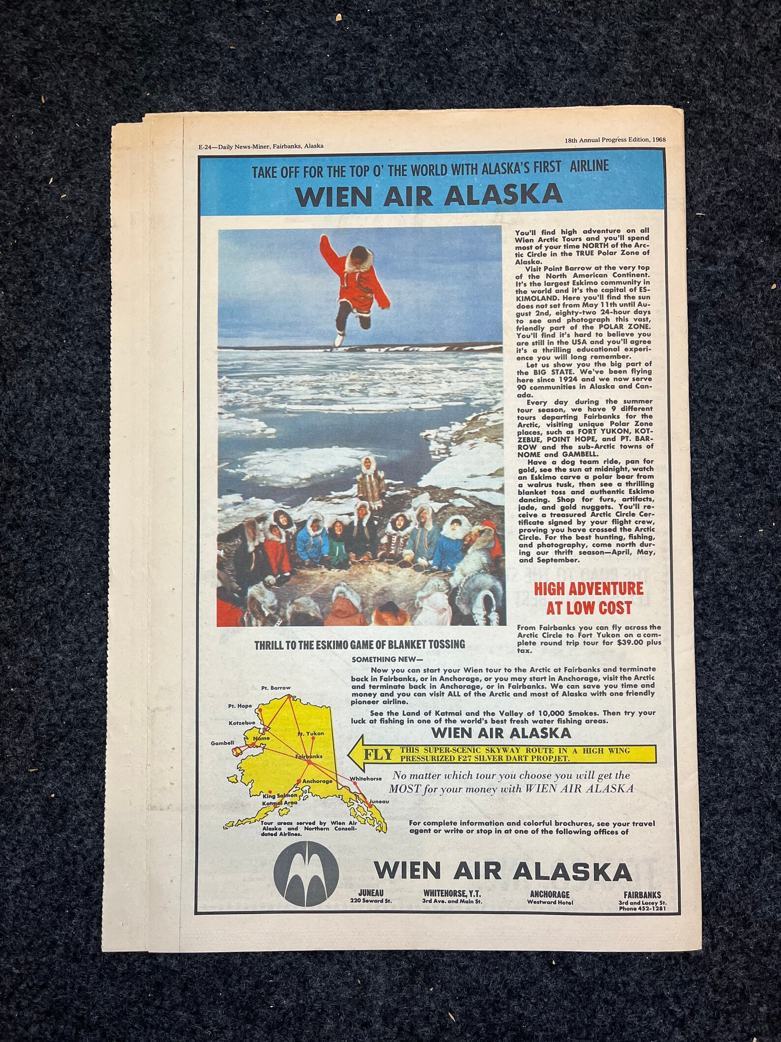 1960s Fairbanks Alaskan Vintage Newspapers - Air Alaska Alaskan News 5 ...