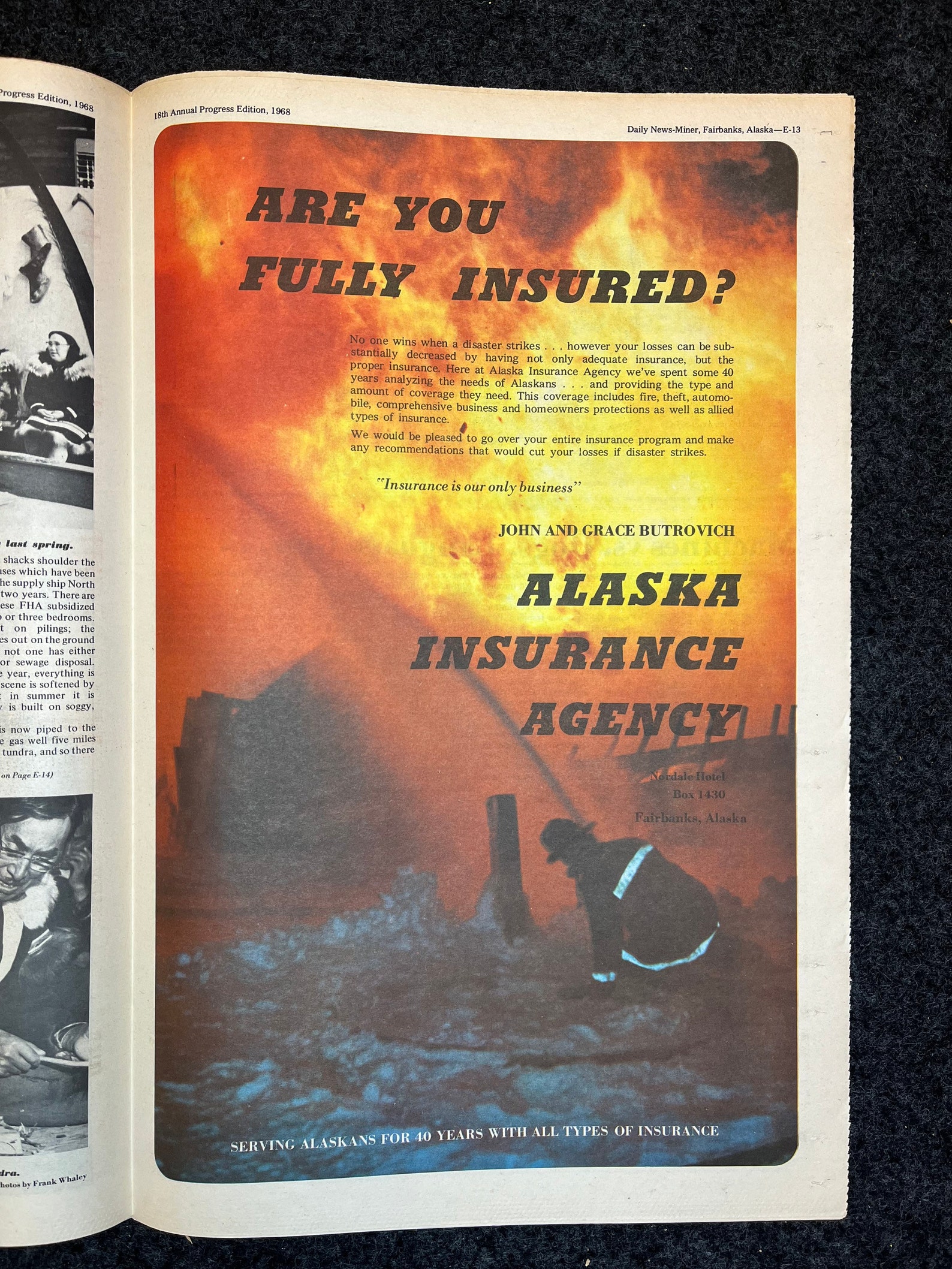1960s Fairbanks Alaskan Vintage Newspapers - Air Alaska Alaskan News 5 ...