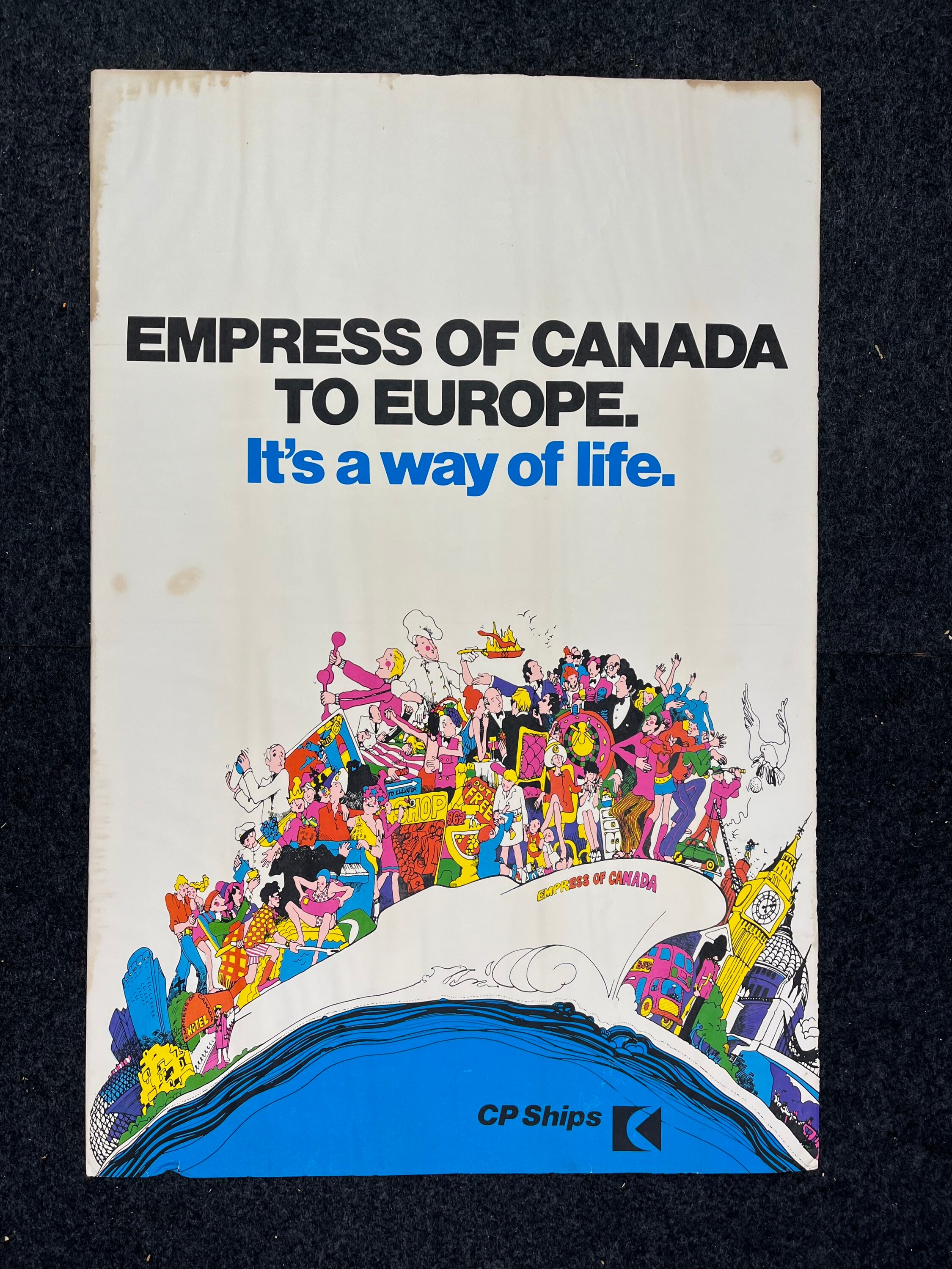 Original 1960s Canadian Pacific Cruise Poster Vintage Travel - Etsy