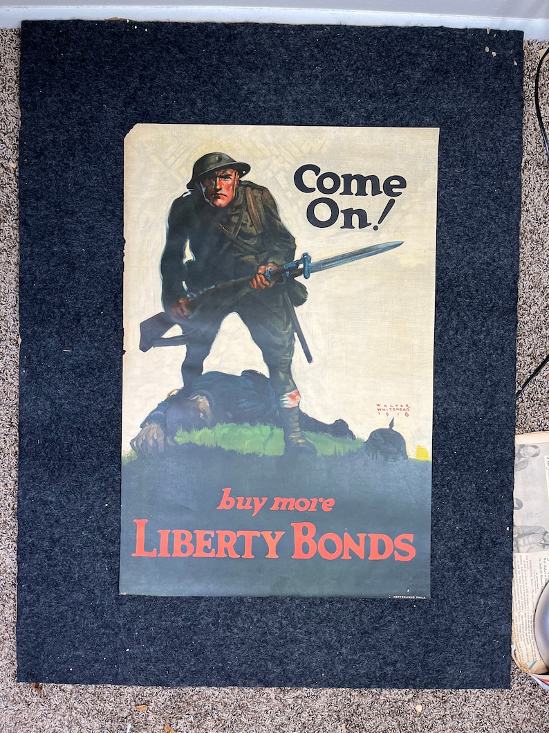 Original WW1 Propaganda Poster Come on 1917 World War 1 - Etsy
