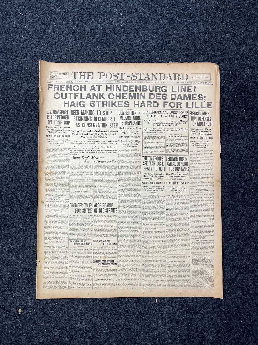 1918 Hundred Day Offensive Ends WWI, End of WWI Allied Offensive, World ...