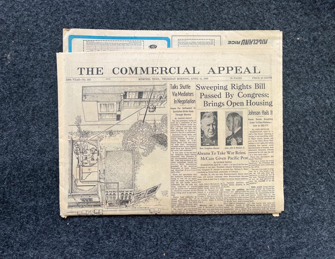 1968 Civil Rights Bill Passes House MLK Jr Race Riots, Marches, US ...