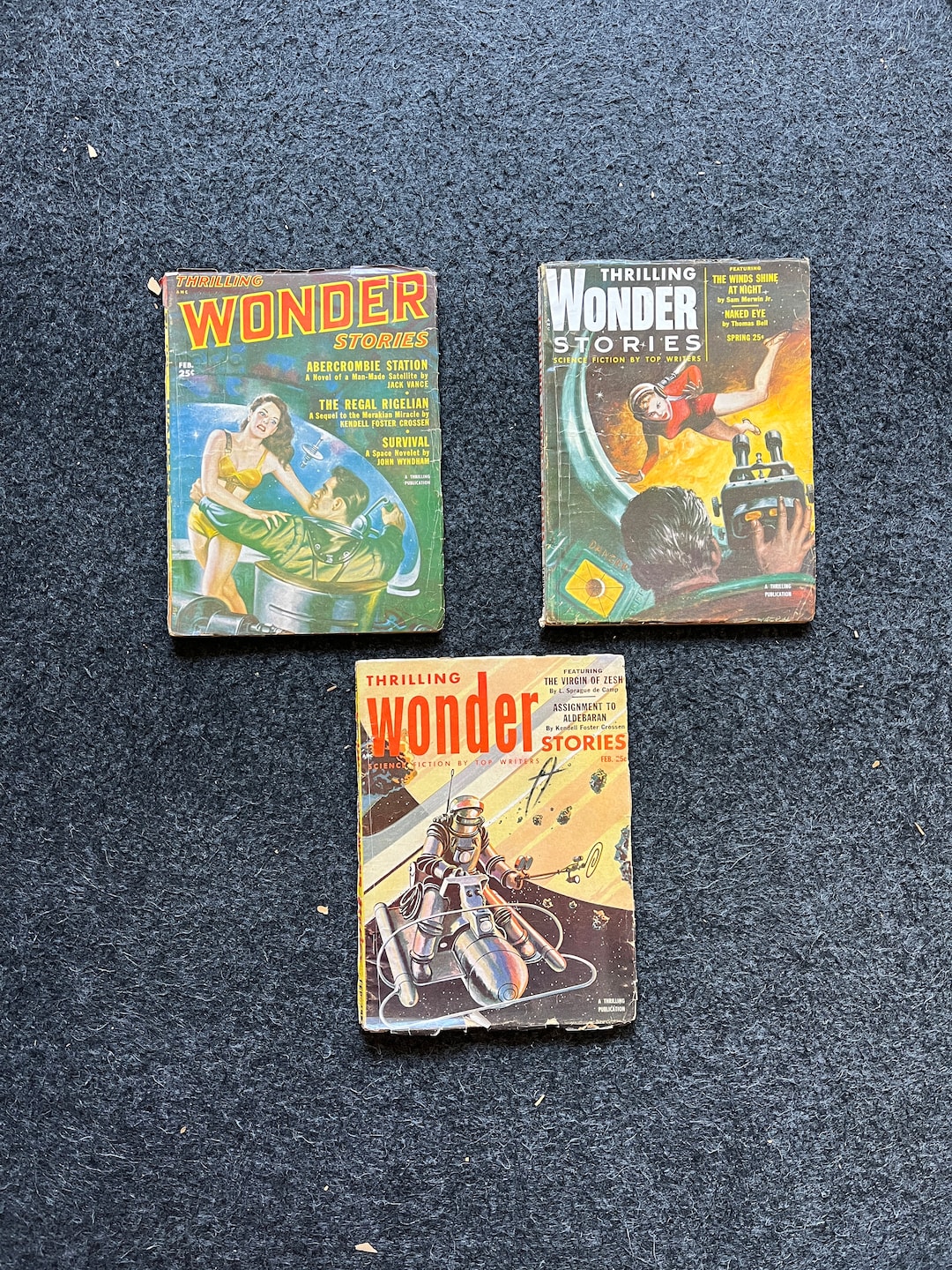 Original 1950s Pulp Science Fiction Space Adventures Novels, Space ...