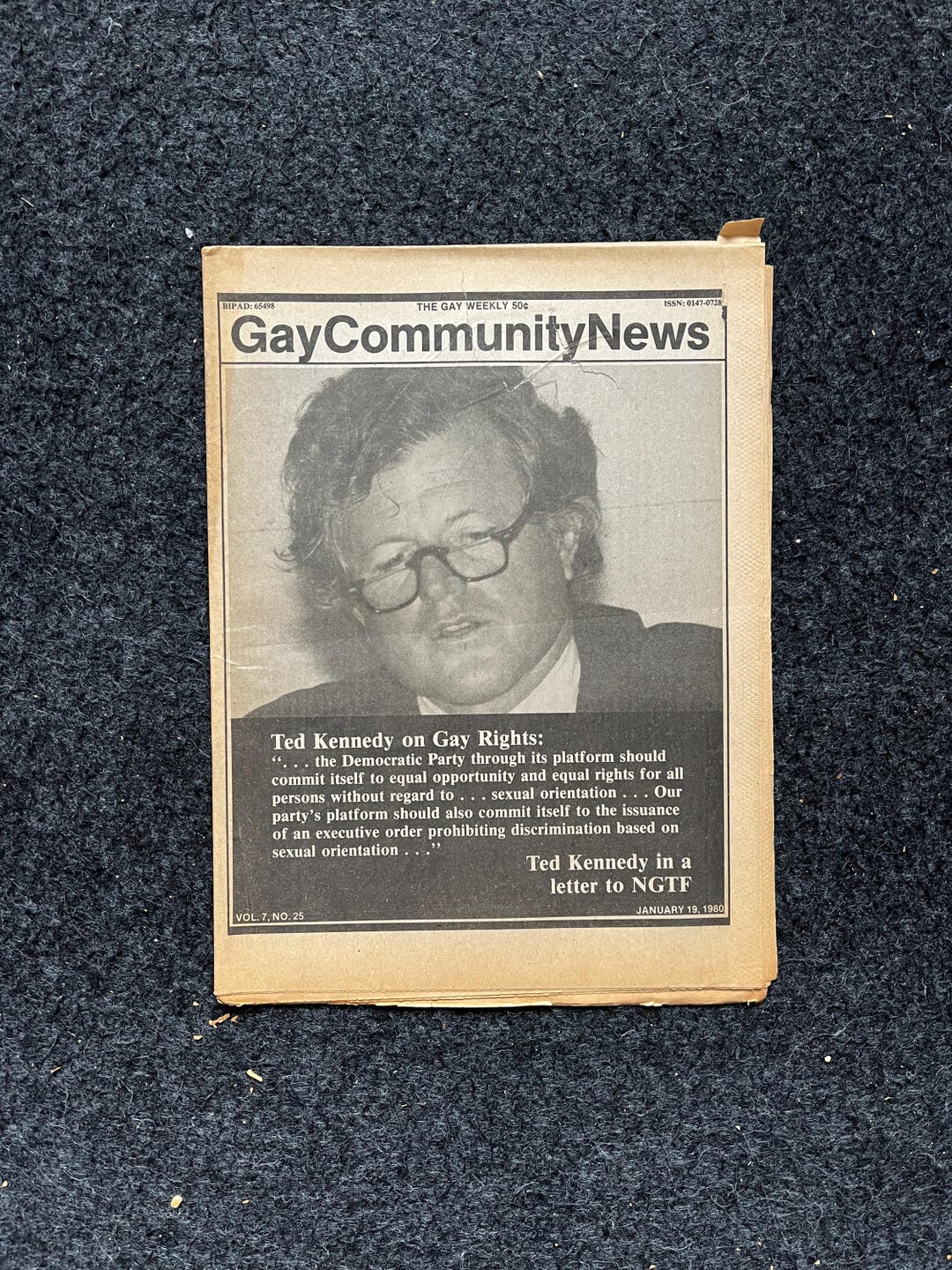 1980s LGBT Ted Kennedy Newspaper, LGBTQIA Memorabilia, Queer Gifts ...