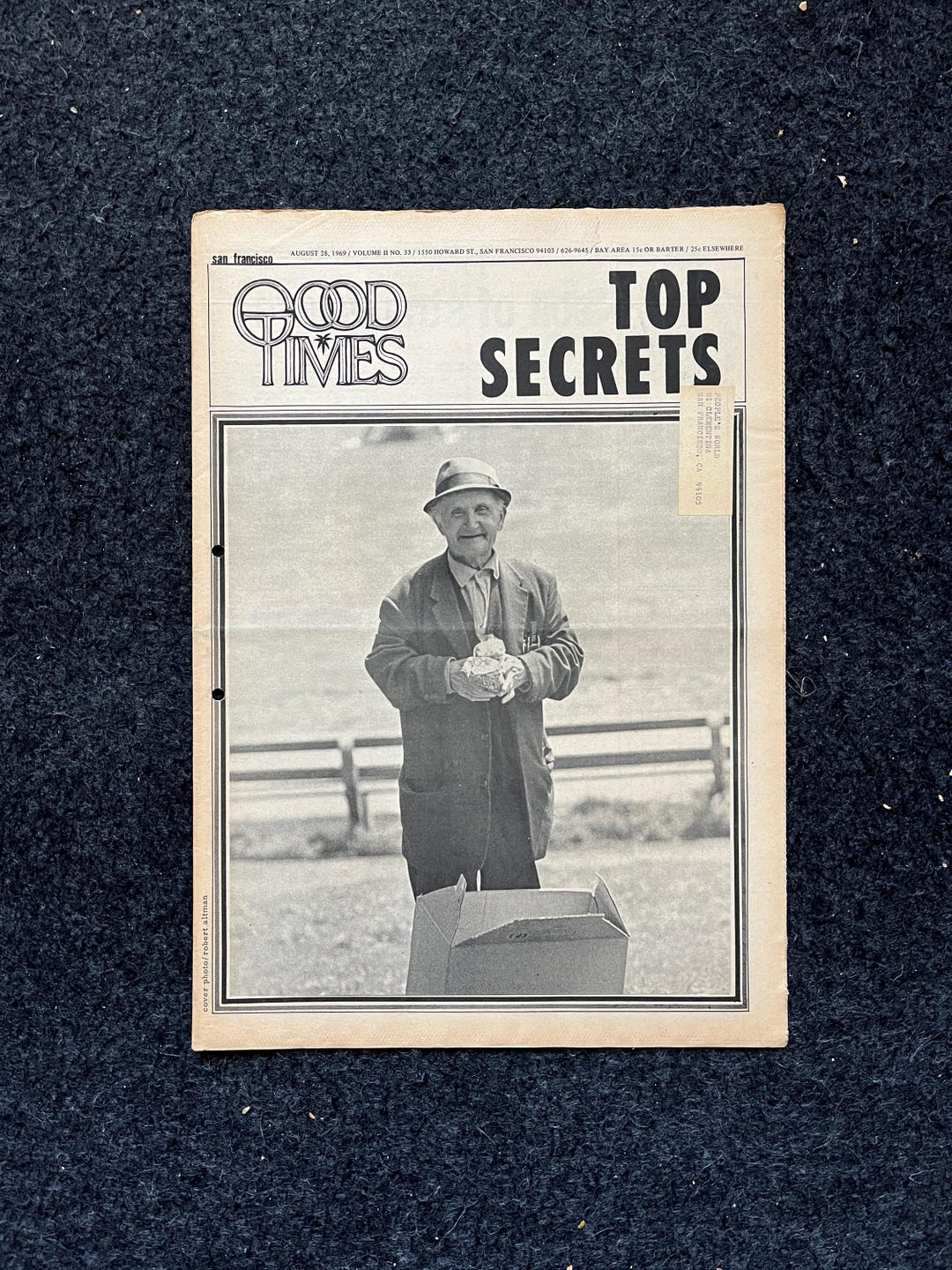 1969 Leftist Newspaper Vintage Ephemera Gifts, Vintage Zine, Good Times ...