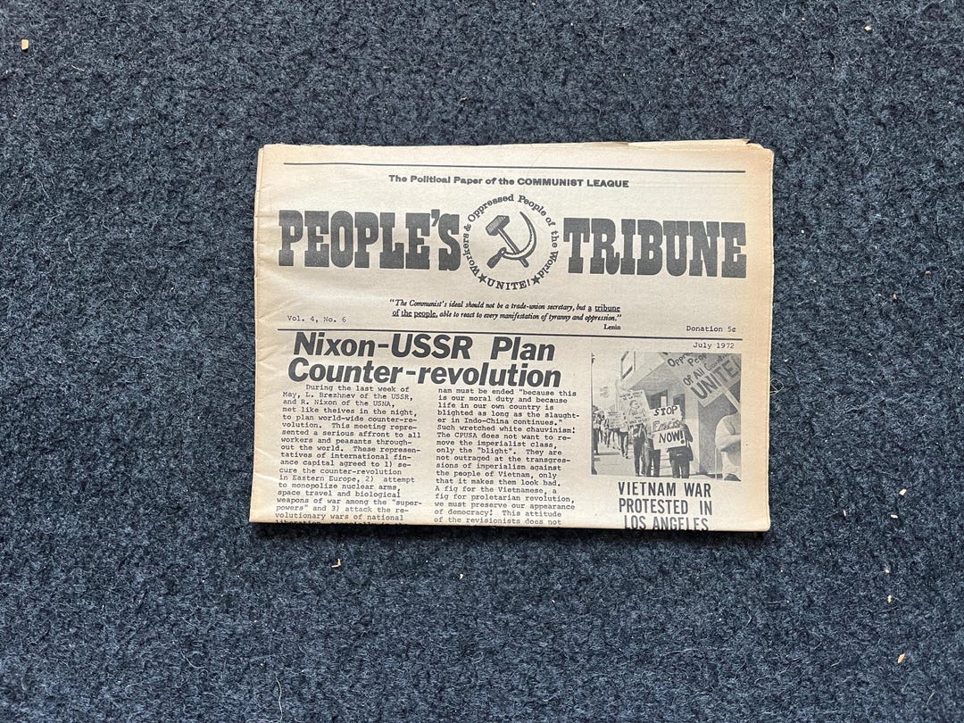 1974 Cold War Plans Exposed Soviet Peace Plan Propaganda Newspaper ...