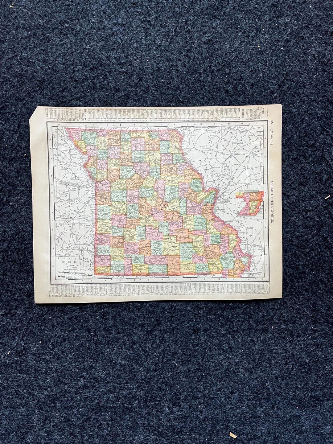 1890s Missouri & Iowa Atlas Map: Vintage Wall Art (14x11) - Etsy