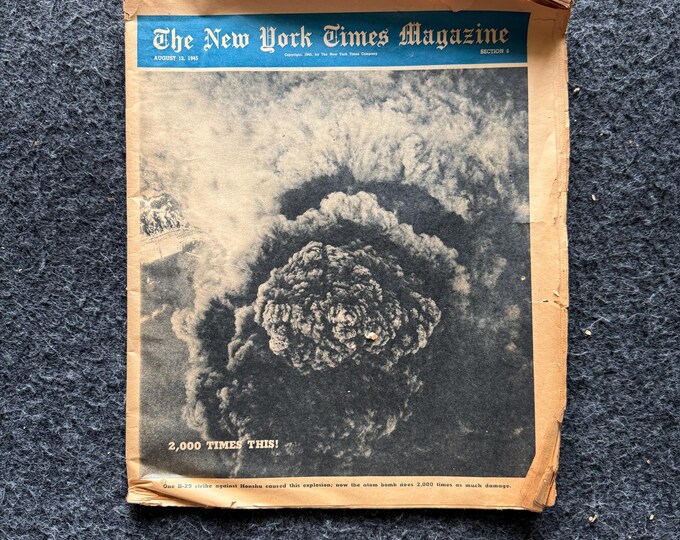 WW2 1945 Atomic Bombing of Hiroshima - World War 2 Memorabilia, WW2 ...