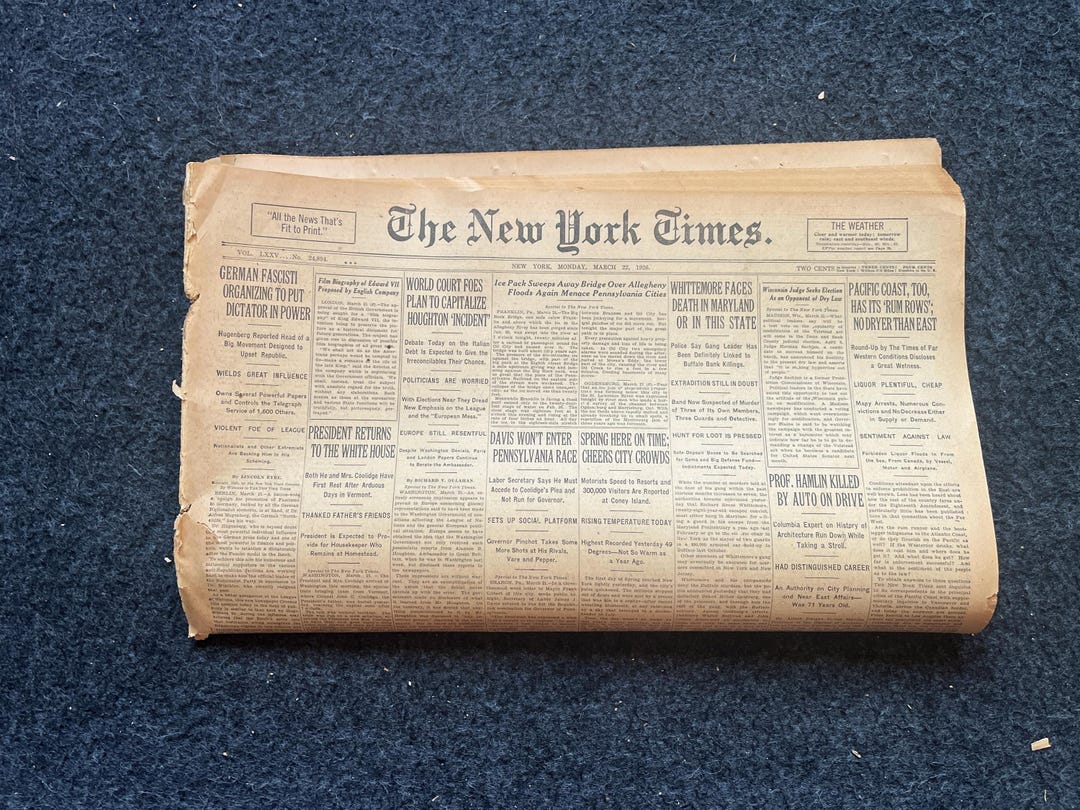 1926 German Fascist Party Newspaper: Prelude to WW2 Memorabilia - Etsy