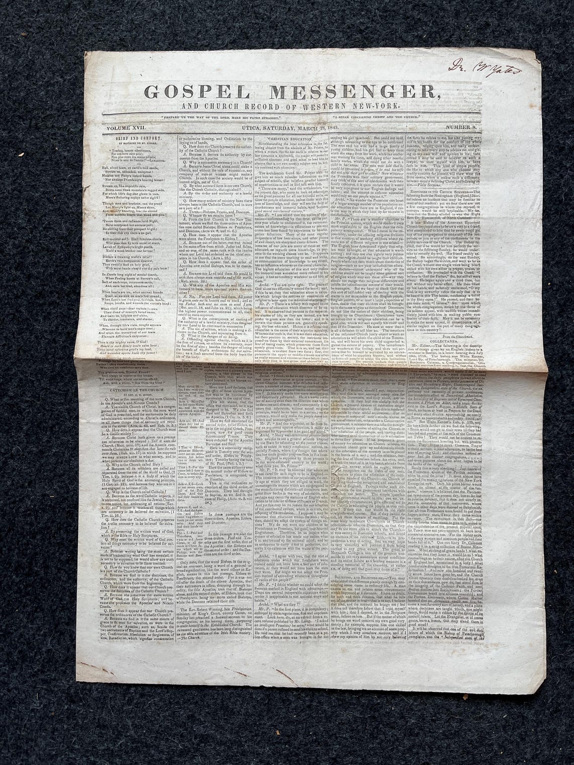 1840s Christian Religious Newspaper: Jesus Prayer, Protestant Decor - Etsy