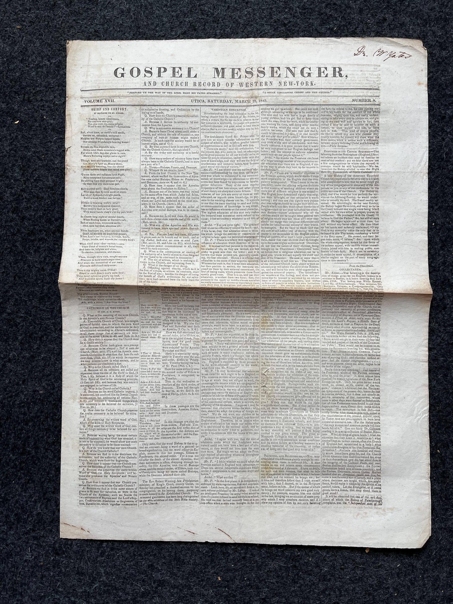 1840s Christian Religious Newspaper: Jesus Prayer, Protestant Decor - Etsy