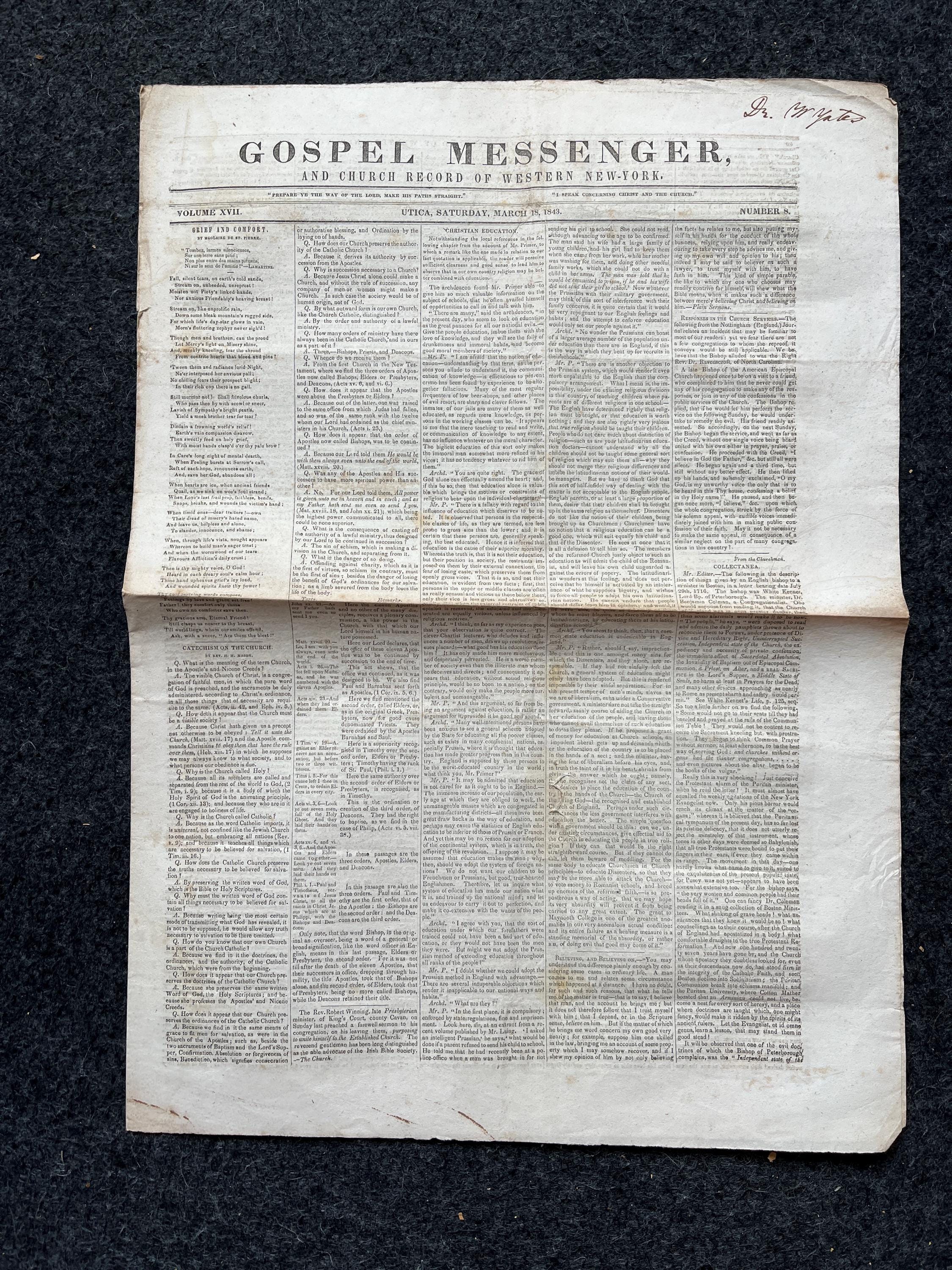 1840s Christian Religious Newspaper: Jesus Prayer, Protestant Decor - Etsy