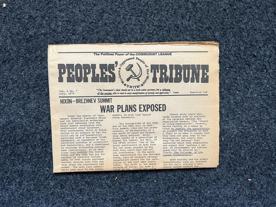 1974 Cold War Plans Exposed Soviet Peace Plan Propaganda Newspaper ...