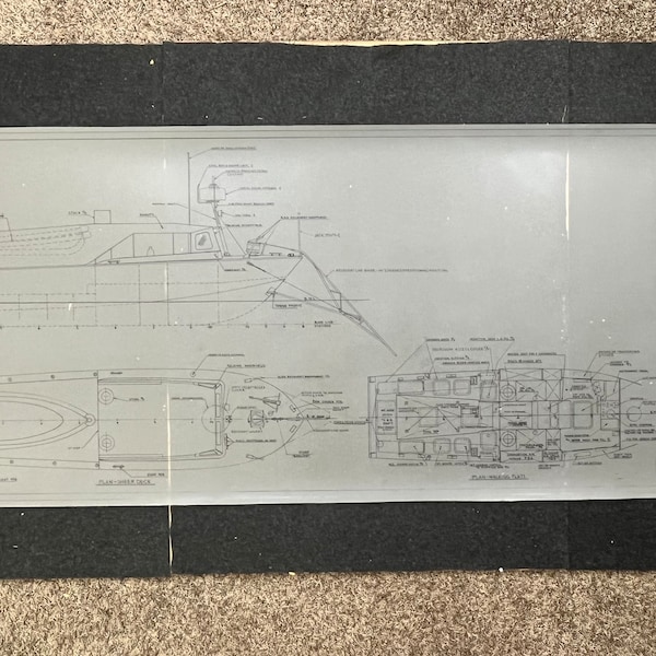 Naval Ship Blueprint - Etsy