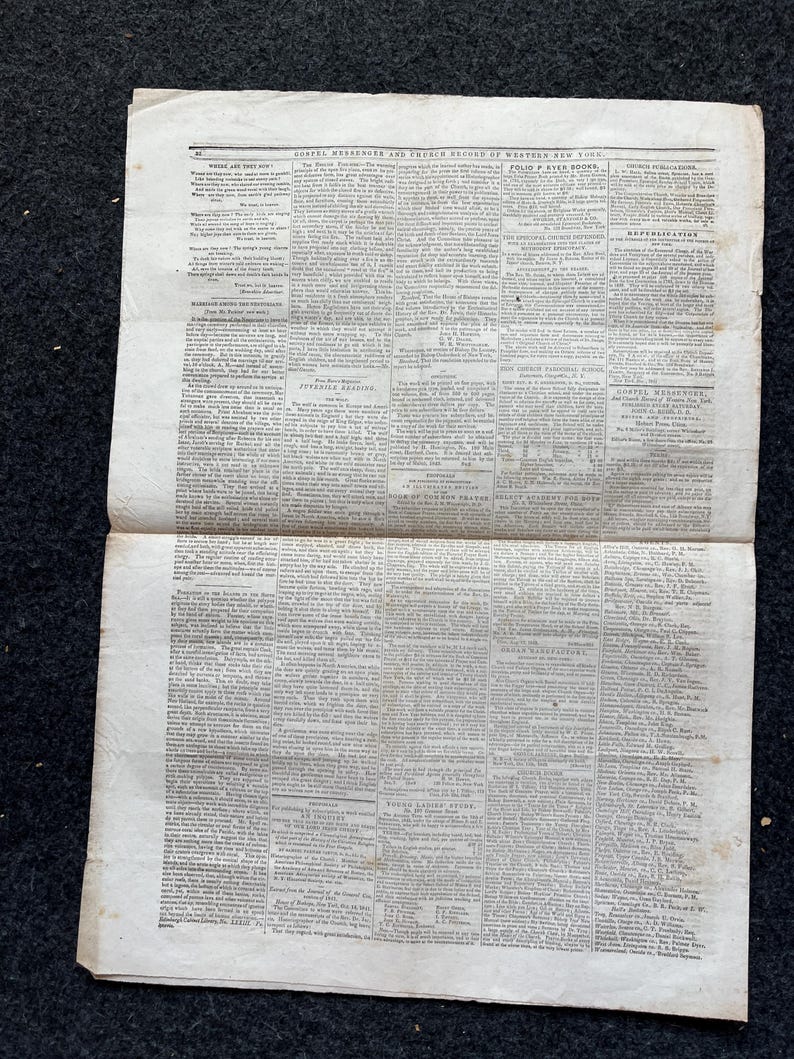 1840s Christian Religious Newspaper: Jesus Prayer, Protestant Decor - Etsy