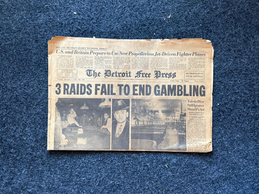 Late WW2 Newspaper, Allied Invasion of Germany, Original Vintage ...