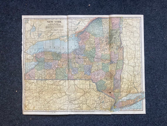 Map Of New York And Michigan 1904 LARGE MAP UNITED STATES NORTH EAST