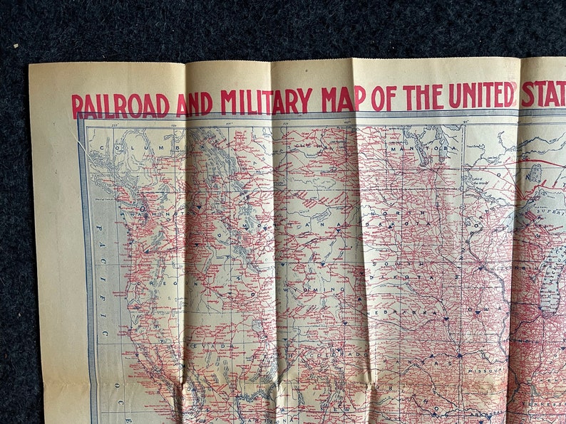 1914 American Railroad World War I Map - WWI Memorabilia and Wall Decor ...