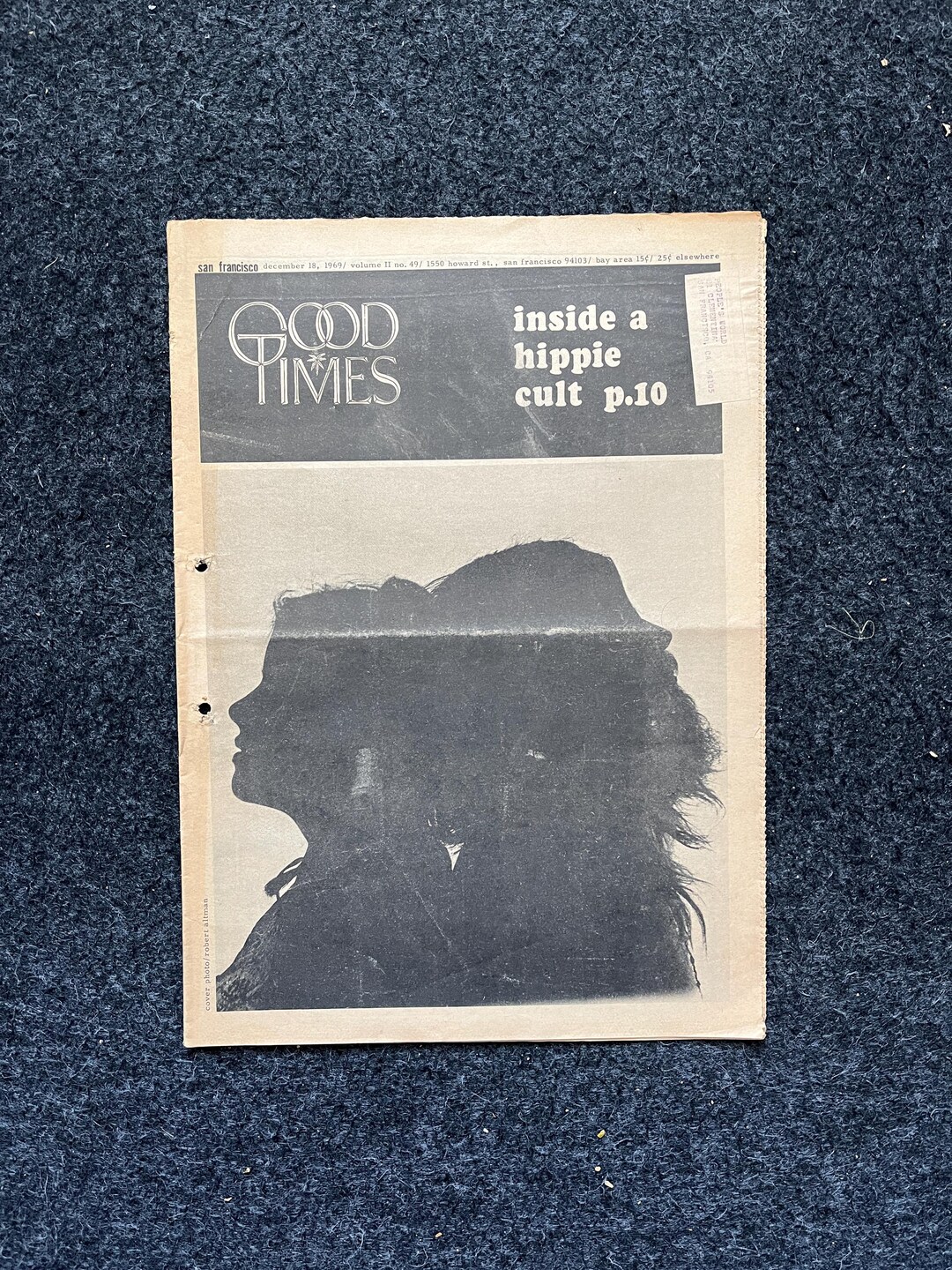 1969 Leftist Newspaper Vintage Ephemera Gifts, Vintage Zine, Good Times ...